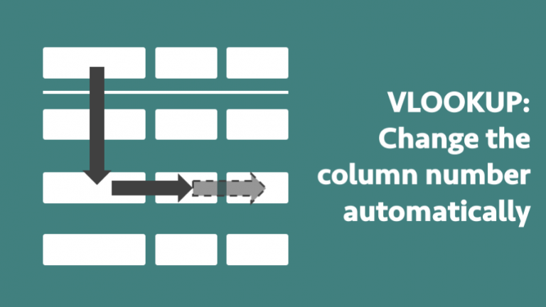 VLOOKUP: Change the column number automatically - Excel Off The Grid