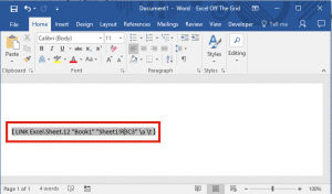 How to link Excel to Word