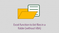 Excel function to list files in a folder without VBA - Excel Off The Grid
