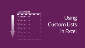 Using Custom Lists in Excel - Excel Off The Grid