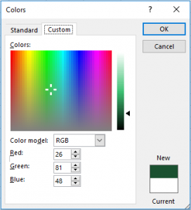 Calling and using the color picker with VBA - Excel Off The Grid