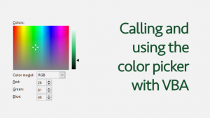 Calling and using the color picker with VBA - Excel Off The Grid