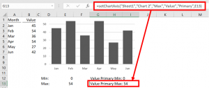 How to set chart axis based on a cell value