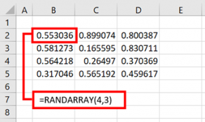 RANDARRAY - Example 1 - Excel Off The Grid