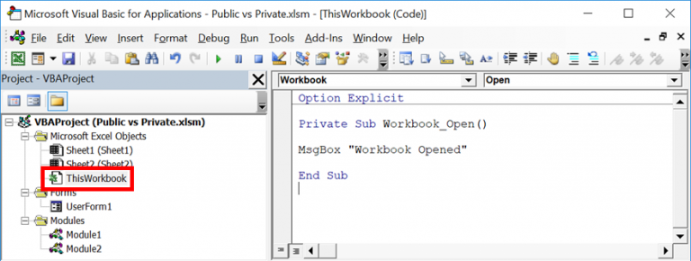 Private vs Public Subs, Variables & Functions in VBA - Excel Off The Grid