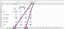 How to sum across multiple sheets in Excel - simple method