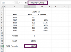 How to calculate CAGR in Excel (5 easy ways)