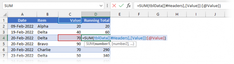 Running Total In An Excel Table Excel Off The Grid