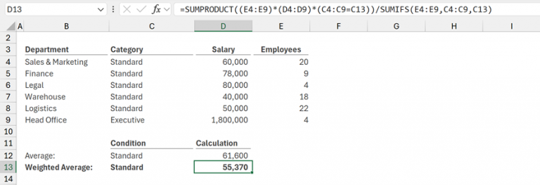 How to calculate Weighted Average in Excel (4 easy examples)