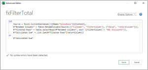 How to use Power Query Custom Functions