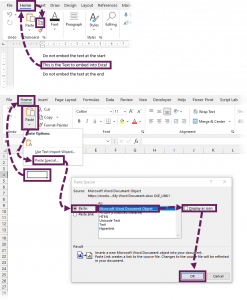 5 quick ways to embed a Word document in Excel