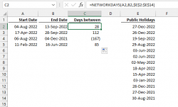 How to subtract dates in Excel to get days