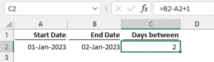 How to subtract dates in Excel to get days
