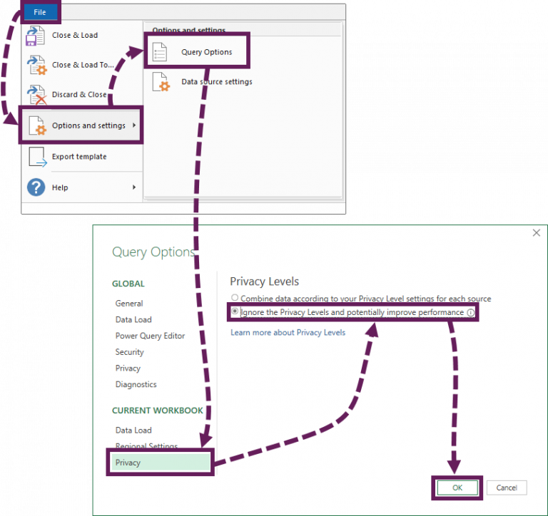 How to fix the Formula.Firewall error in Power Query (2 ways)