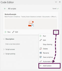 How to create nice looking Office Scripts button (3 ways)