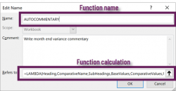 Automatic commentary writing formula in Excel - Amazing LAMBDA