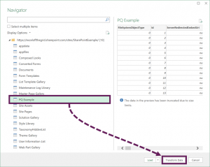 How to get data from SharePoint List with Power Query