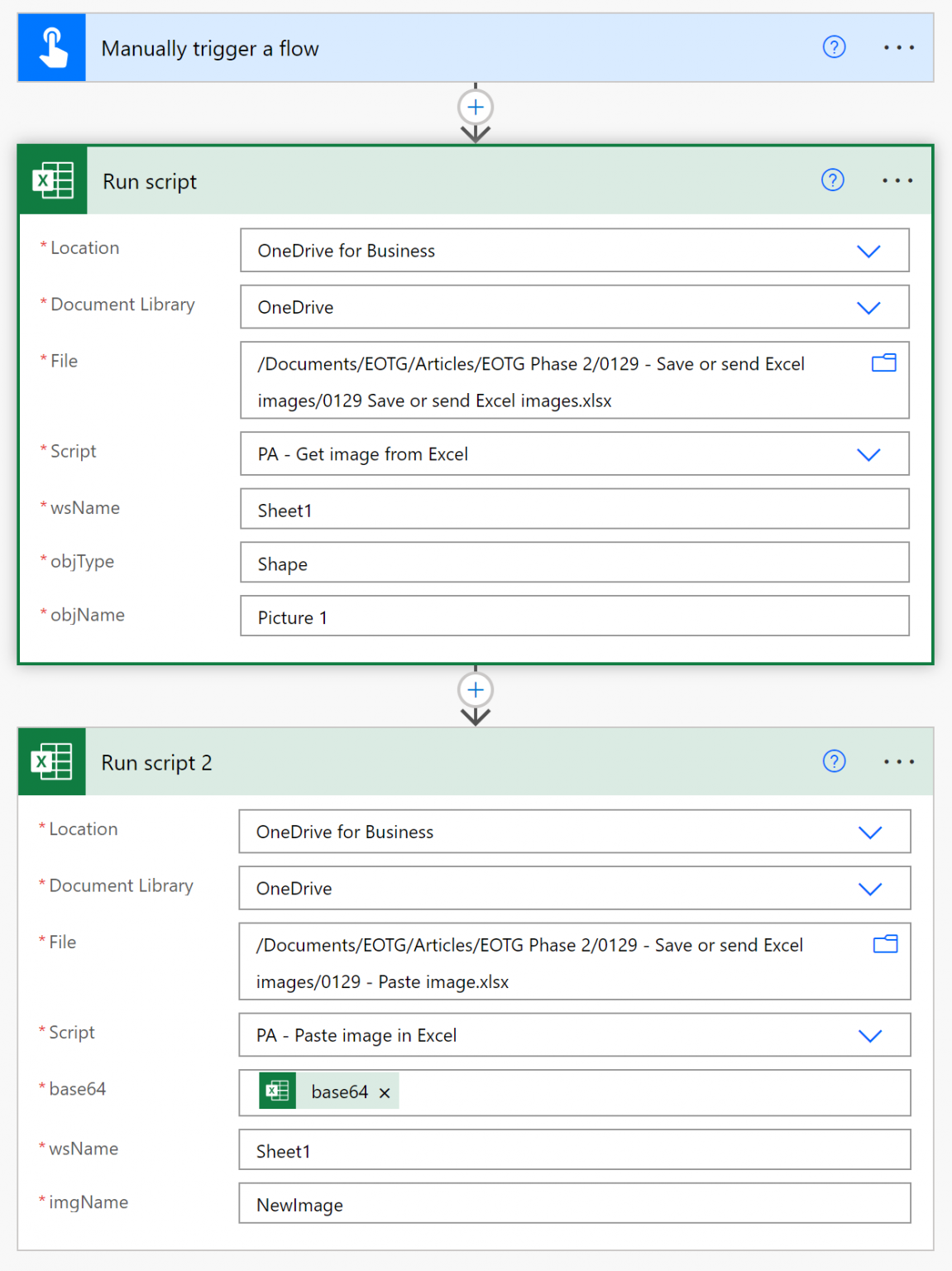 How to email or save Excel images with Power Automate