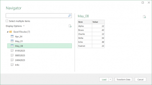 Power Query: Get data when sheet/Table names change (2 ways)