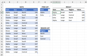 How to FILTER by a list in Excel (including multiple lists)