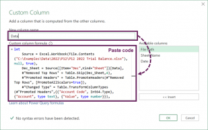 Power Query: How to Combine files based on a list