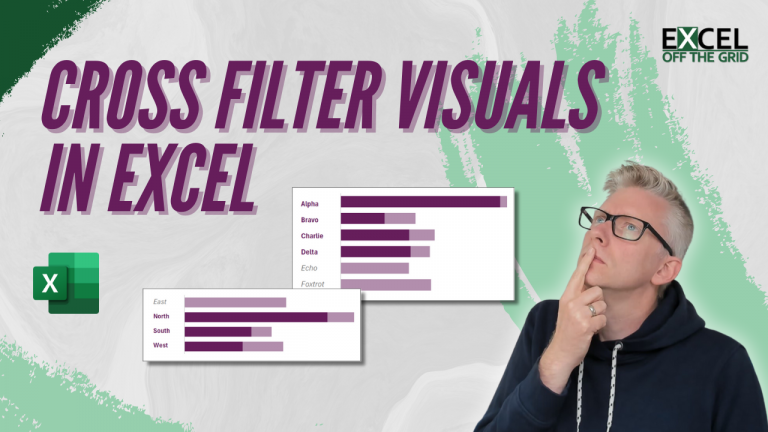 How to make cross filter visuals in Excel (amazing interactive visuals) - Excel Off The Grid