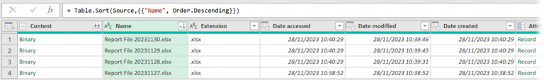 Get data from latest file with Power Query