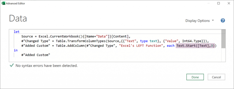 Text functions - Excel & Power Query comparison