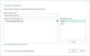 Text functions - Excel & Power Query comparison