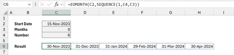 EOMONTH function in Excel (How to + 8 examples)
