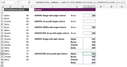 How to use SUMIFS with arrays (Excel problem solved!)