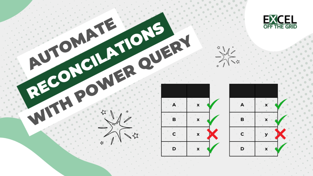 Automate Reconciliations with Power Query (amazing time saver)