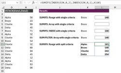 How to use SUMIFS with arrays (Excel problem solved!)