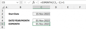 EOMONTH function in Excel (How to + 8 examples)