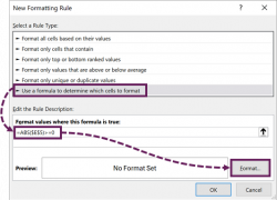 Change number format based on a cell value in Excel