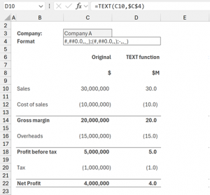 Change number format based on a cell value in Excel
