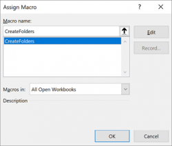 How to create multiple folders at once with Excel