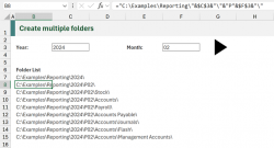 How to create multiple folders at once with Excel