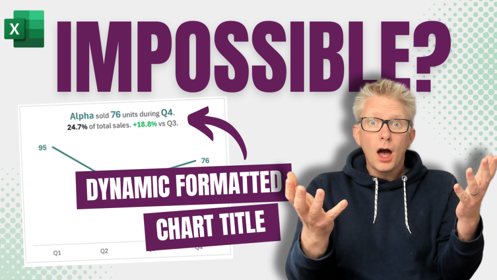 Formatted dynamic chart titles in Excel